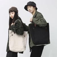 China Customer's Logo Retro Art Canvas Shoulder Bag Minimalist Design for Company Event Gift for sale