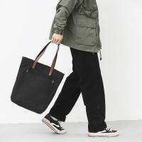 China Customer's Logo Retro Art Canvas Shoulder Bag Minimalist Design for Company Event Gift for sale