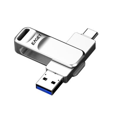 China Type-C USB3.0 Dual Interface USB Drive Rotating Design for Multi-purpose Car Mounting for sale