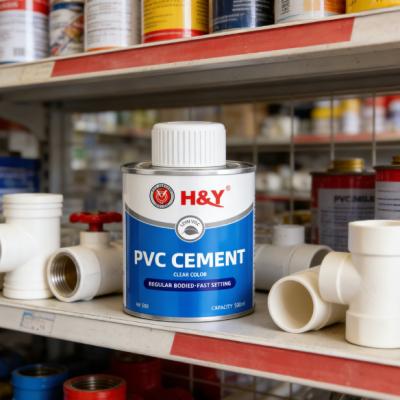 China PVC Pipe Connection Adhesive 500ml Medium Bodied Clear PVC Cement for Drainage Pipe for sale