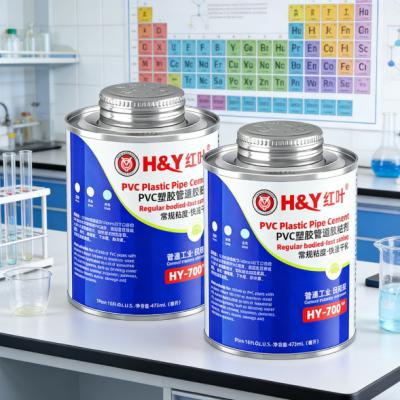 China H&Y HY-700 Conventional Viscosity PVC Solvent Cement Adhesive for 8 Inch Industrial Pipeline for sale