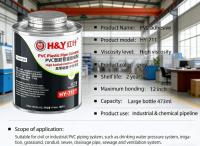 China High Viscosity Pvc Pipe Solvent Cement For Pipes Components Joint Cable Gutters for sale