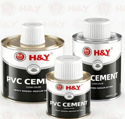 China High Viscosity PVC Solvent Cement Adhesive Glue for 12 Inch Pipe Fittings HY-711 for sale