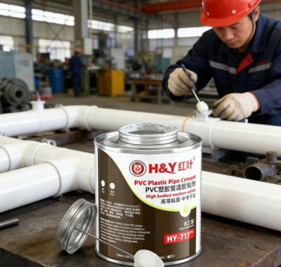 China High Viscosity PVC Pipe Glue Solvent Cement 500ml with Cotton Brush for Industrial Chemical Pipeline for sale