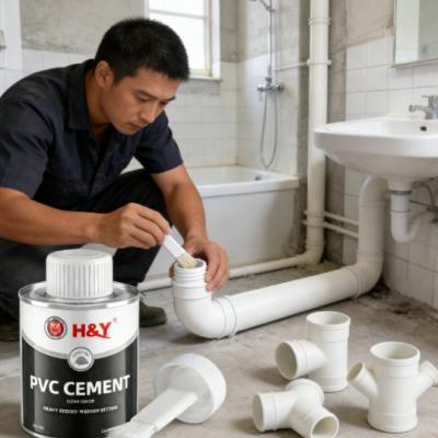 China High Strength PVC Cement Solvent Adhesive 500g for Hot Water and Rainwater Pipes Fast Drying Strong Bonding Factory Direct for sale