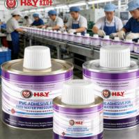 China H&Y Red Leaf PVC Solvent Cement 125ml-1L Fast Setting for Water Pipe Fittings for sale