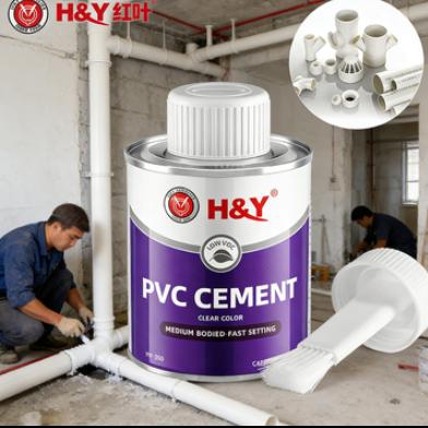 China H&Y Hongye PVC 160 Cement Solvent Adhesive Low VOC 500ml for Pipe Bonding for sale
