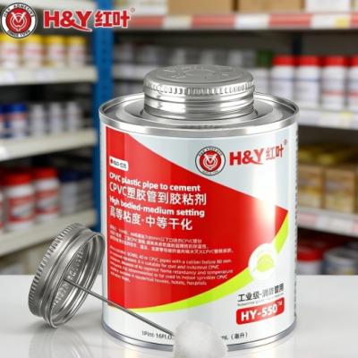 China Red High Viscosity CPVC Adhesive for High Pressure Plastic Water Pipe 500ml for sale
