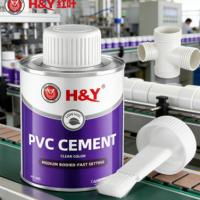 China Clear PVC Pipe Glue with Cotton Brush OEM Industrial Solvent Cement 160ml for sale