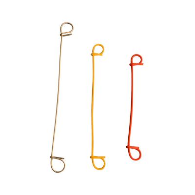 China Custom Zinc Coated Steel Wire Loop Ties - 1.2mm Diameter, 150mm Length for Bundling and Sack Sealing for sale