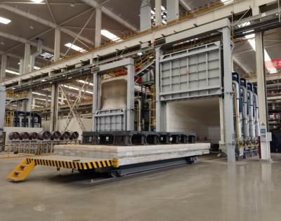 China Industrial Bogie Hearth Furnace 1200°C 25000kg Load Capacity Heat Treating for sale