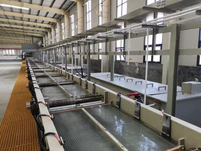 China Electro Galvanizing Coating Line for Fence Wire and Binding Wire - 48 Wires, 27m Tank Length, 6000A Rectifier for sale
