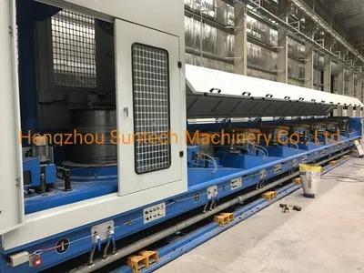 China Continuous Dry Type Straight Line Wire Drawing Machine 0.5-4.5mm Outlet 700mm Block Dia for sale