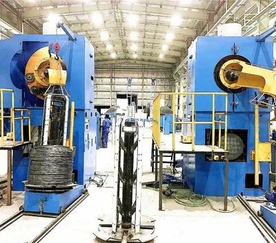 China Straight Line Wire Drawing Machine AC Frequency Motor PLC Control 400mm Block 20m/s for sale