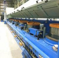 China PLC Controlled AC Frequency Motor Steel Wire Drawing Machine 300-1200mm Block Diameter for sale