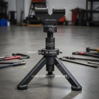 China V Head Pipe Stand 2500 lbs Load Capacity Adjustable Height 28-52 inch Carbon Steel for Pipe Threading Welding for sale