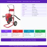 China STB200 Electric Drain Cleaner Machine 50-200mm 750W 700RPM 20M Cable Portable One-Man Pipe Sewer Snake for Blockage for sale