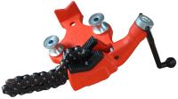 China STV402 Bench Chain Vise 1/8-6 Inch Heavy Duty Pipe Clamp Cast Steel Base for Threading Bending Cutting for sale