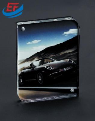 China 12mm Thickness Transparent Standing Magnetic Acrylic Picture Frames for sale