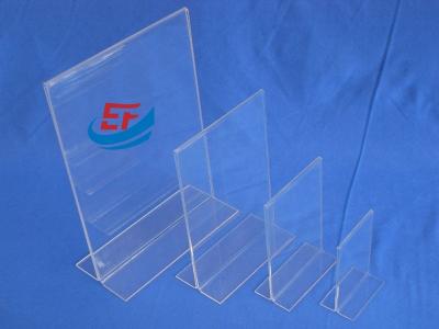 China Restaurant Tabletop Menu Display Stand Transparent A4 A5 A6 Acrylic Menu Picture Holder for sale