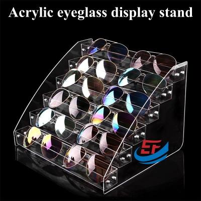 China Counter Top Six Tiers Clear Acrylic Display Stand For Sunglass for sale