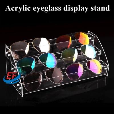 China Sunglasses Holder Organizer Tabletop Three Layers Eyewear Storage Rack for sale
