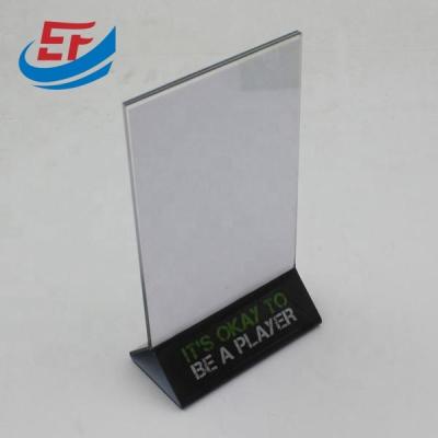 China High Quality Tabletop Clear Acrylic Menu Card Holder For Advertising for sale