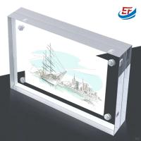 China Modern Design Frameless 4x6 Inch Acrylic Magnet Picture Frame for sale