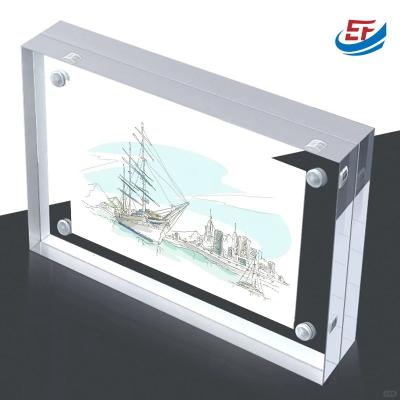 China Modern Design Frameless 4x6 Inch Acrylic Magnet Picture Frame for sale