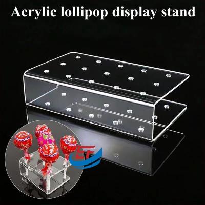 China U Shape Desktop Clear Acrylic Lollipop Display Stand For Retail Shops for sale