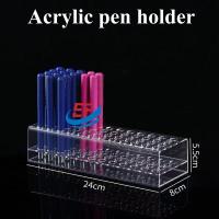 China Handmade Desktop Transparent 2 Layers Acrylic Pen Display Rack for sale