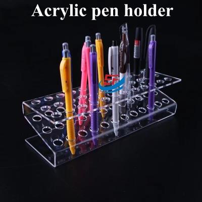 China Office Stationery Transparent Acrylic Display Stand for Pen Eyebrow Pencil for sale