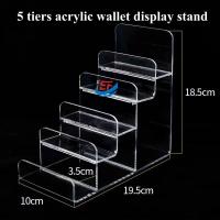 China Handbag Display Stand 5 Tiers Clear Acrylic Purse Display Riser  For Bag Shop for sale