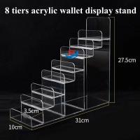 China Plexiglass Purse Holder Multi-functional 8-tiers Acrylic Handbag Display Stand for sale