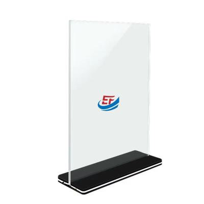 China Perspex Poster Holder Freestanding Clear Acrylic Photos Menu Holders for sale