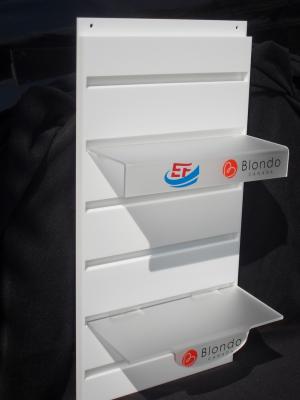 China Slatwall Plexiglass Display Rack Frosted Acrylic Display Stand For Shoe for sale