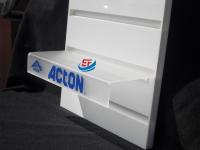 China Semitransparent Acrylic Slatwall Footwear Shelf For Promotion for sale