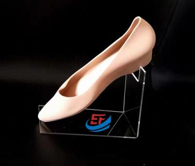 China Clear Transparent Acrylic High Heel Shoes Display Holder For Retail Shop for sale