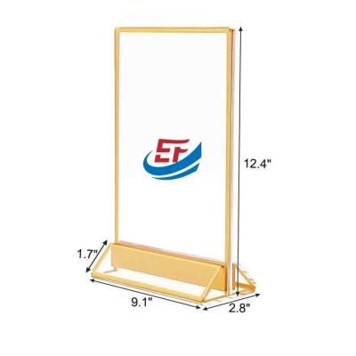 China Table Top A4 A5 A6  Plexiglass Paper Menu Picture Holder For Advertising Display for sale
