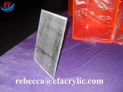 China A4 A5 A6 Transparent Countertop L Shape Acrylic Sign Display Stand for sale