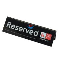 China Customized Color Table Notice Acrylic Reserved Table Tent For Restaurant for sale