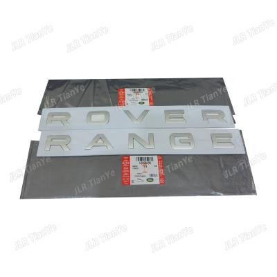 China Silver front and rear vehicle logo letter stickers RANGE ROVERLR088856/LR088862/LR026394LR066696/LR045916/LR026395 for sale