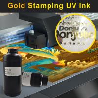 China Digital Printer Gold Stamping UV Ink UV Printer Golden Ink For Seiko Konica Epson Head for sale