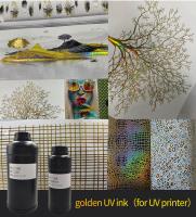 China Digital Printer Gold Stamping UV Ink UV Printer Golden Ink For Seiko Konica Epson Head for sale