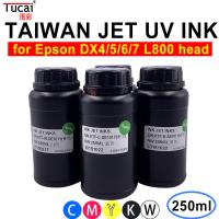 China 250ml 500ML UV Inkjet Ink LED UV Ink For Epson Flatbed Printhead R330 L800 L805 1390 for sale