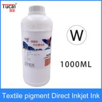 China 1000ML DTG Pigment Ink White Textile Garment Fabric Printer Ink For Epson Dx6 Dx7 Dx9 for sale