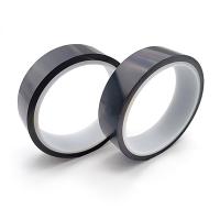 China Anti Static Polyimide Film Tape Black Color Double Sided Heat Resistant Tapes for sale