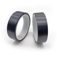 China Anti Static Polyimide Film Tape Black Color Double Sided Heat Resistant Tapes for sale