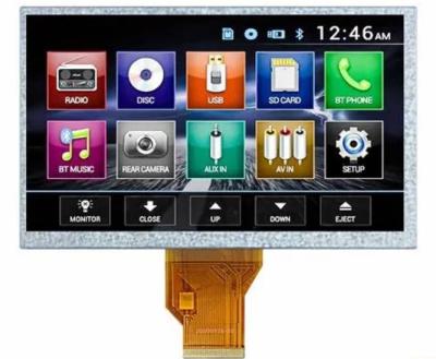China 7-inch TFT LCD module display with 800*480 resolution 250nits brightness for sale