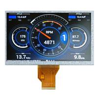 China 7 inch TFT LCD display with 800*480 Resolution and 250nits Brightness for sale